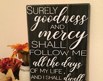 Surely Goodness and Mercy - Etsy