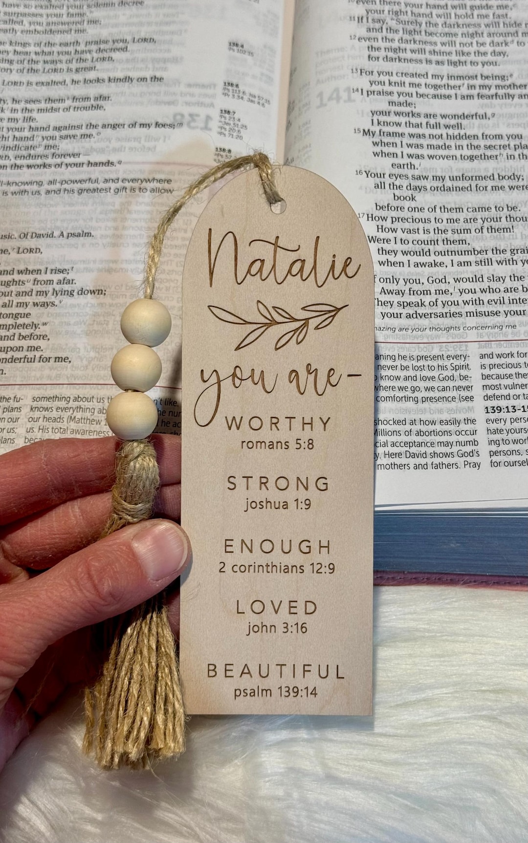 Personalized Bible Baptism Bookmarks, First Communion Confirmation ...