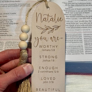 Personalized Bible Baptism Bookmarks, First Communion Confirmation ...