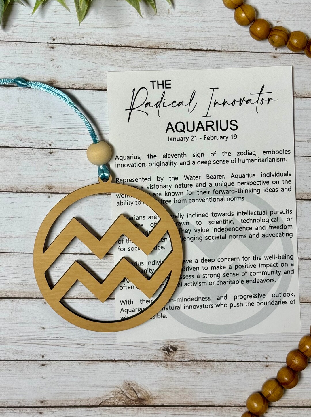 Aquarius Ornament, Astrology Gifts, Astrological Gifts, Horoscope Gifts ...