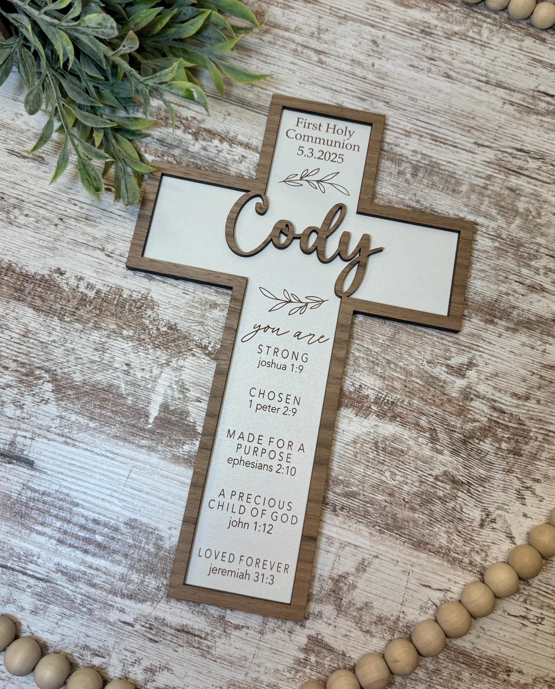 Personalized First Communion Cross, Confirmation, Kids Christian Gift ...