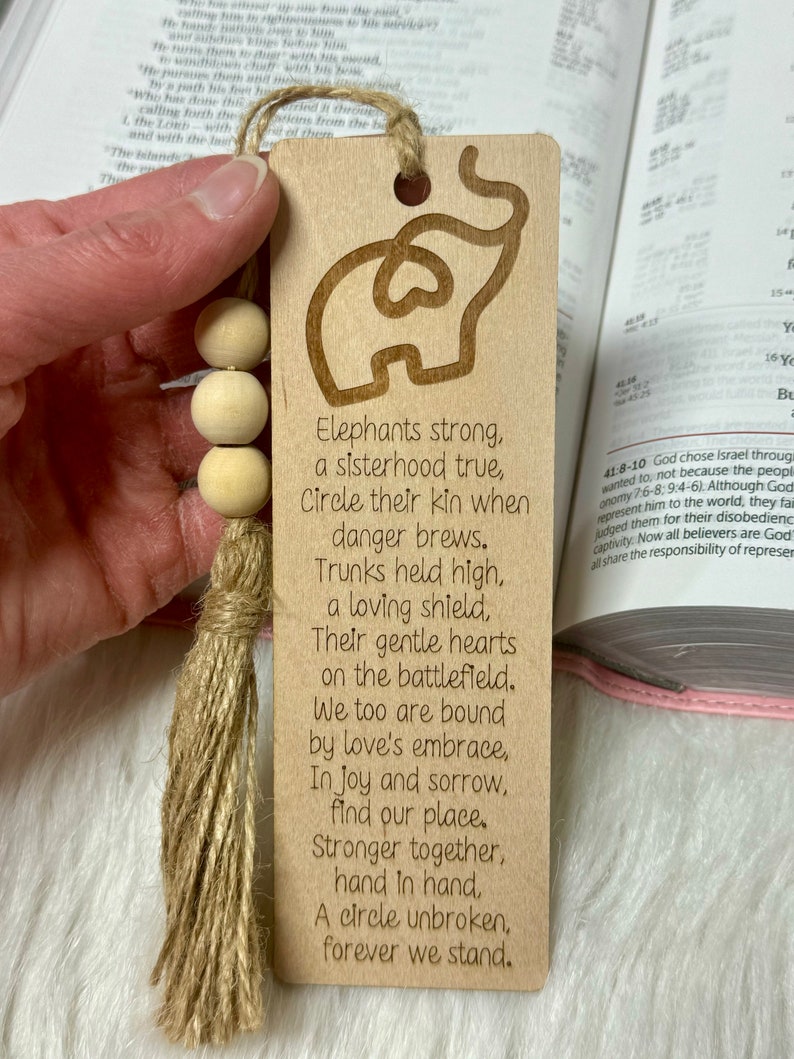 Cute Sisterhood Elephant Bookmark, Friendship Elephant Gift for Her ...