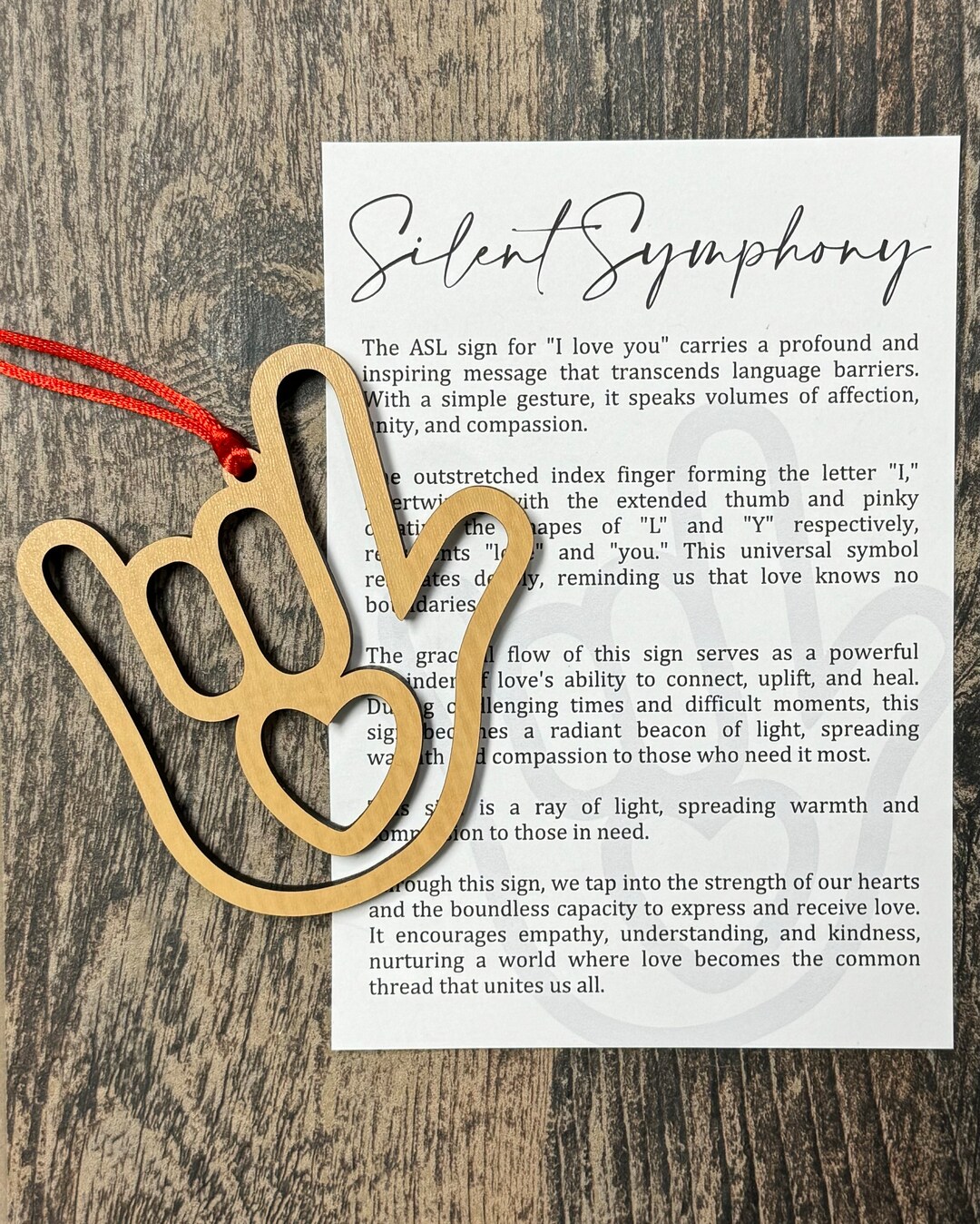 I Love You Sign • Asl Gifts • Sign Language Ornament • Sign Language ...