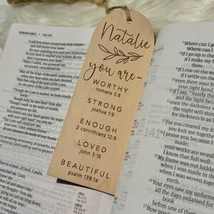 Personalized Bible Baptism Bookmarks, First Communion Confirmation ...