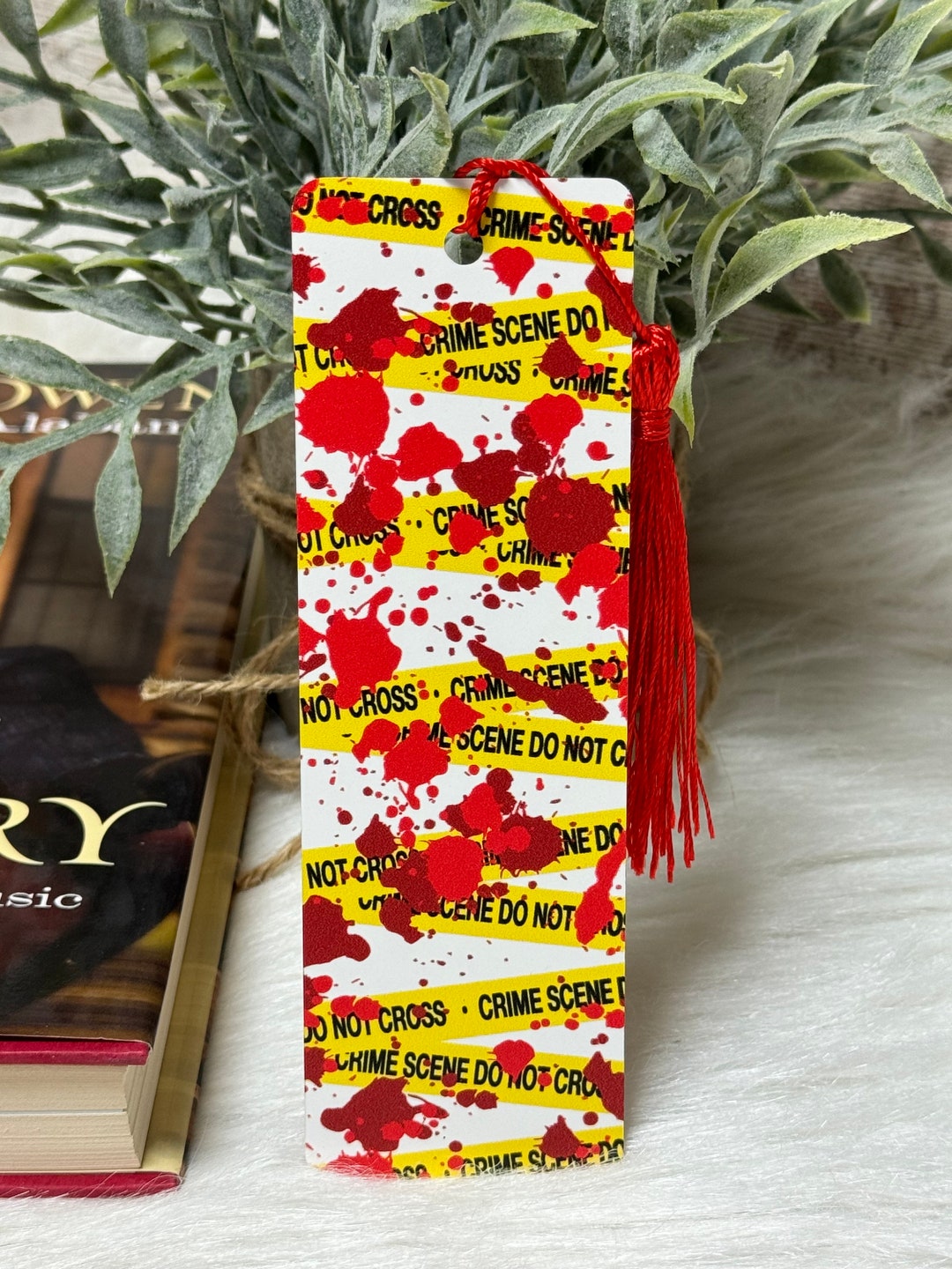 Crime Scene Bookmark, Crime Scene Tape, Murder Mystery Bookmark, Horror ...