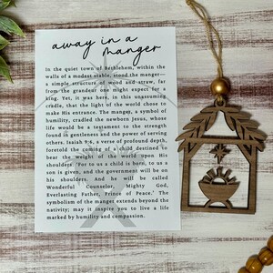 Manger Scene Christmas Ornament, Nativity Scene, Holiday Decor, 2024 ...