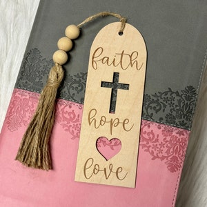 Bible Bookmarks, Inspirational Bookmarks, Faith Hope Love Bookmark ...