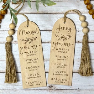 Personalized Bible Baptism Bookmarks, First Communion Confirmation ...