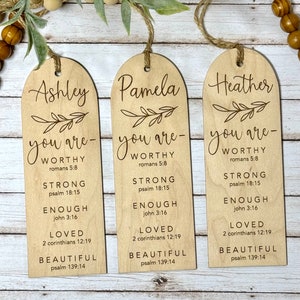 Personalized Bible Baptism Bookmarks, First Communion Confirmation ...