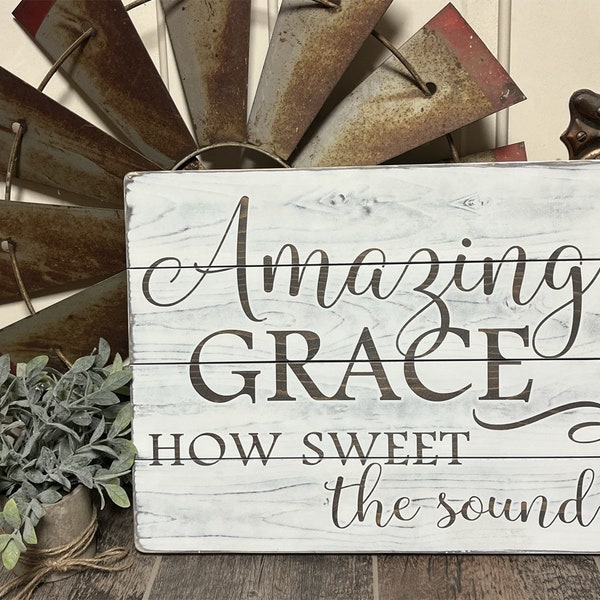 Amazing Grace Sign - Etsy