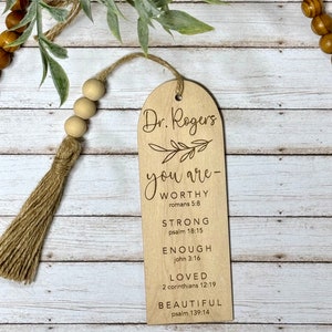 Personalized Bible Baptism Bookmarks, First Communion Confirmation ...