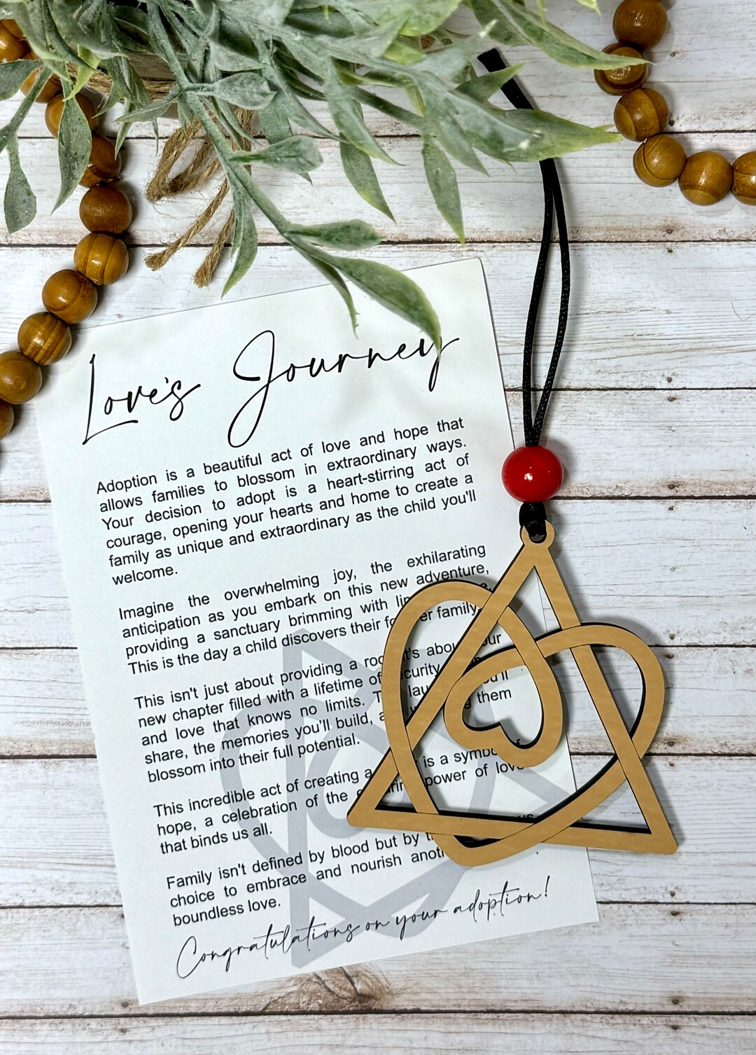 Adoption Gotcha Day Gift, Make a Difference, Adoption Triad Symbol ...