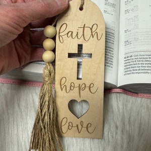Bible Bookmarks, Inspirational Bookmarks, Faith Hope Love Bookmark ...