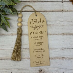 Personalized Bible Baptism Bookmarks, First Communion Confirmation ...