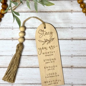 Personalized Bible Baptism Bookmarks, First Communion Confirmation ...