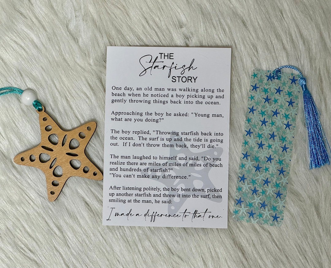 Cute Bookmarks, Starfish Bookmark, Gift for Readers, Easter Basket Gift ...