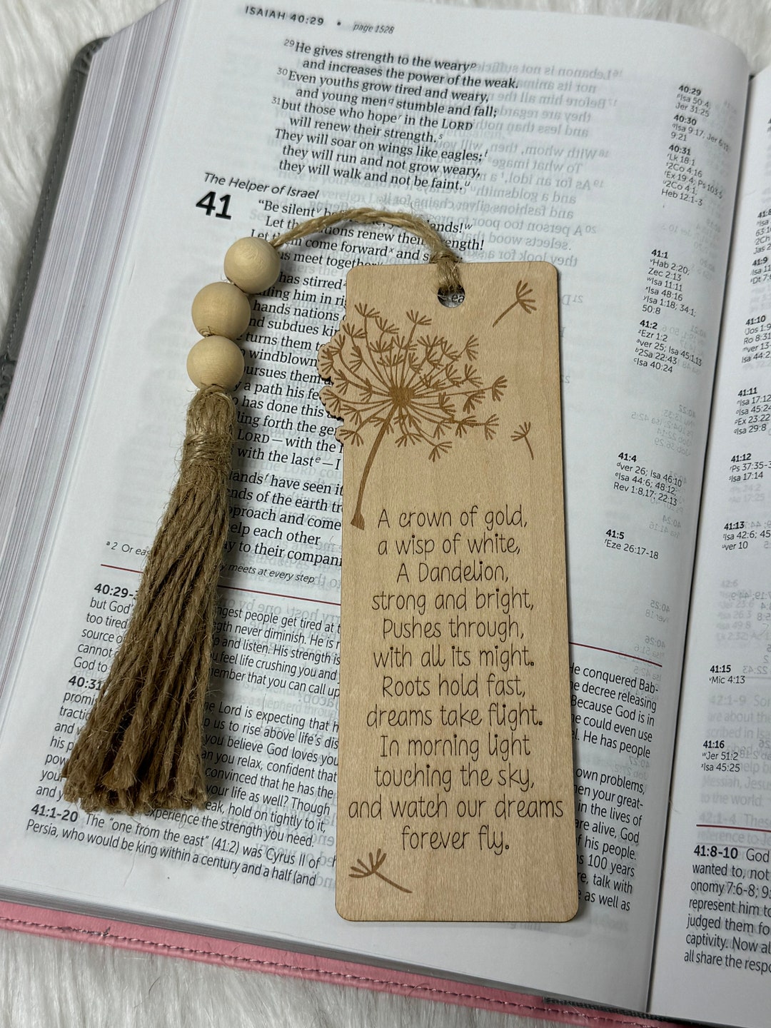 Dandelion Bookmark, Inspirational Bookmarks, Wood Bookmark, Military ...