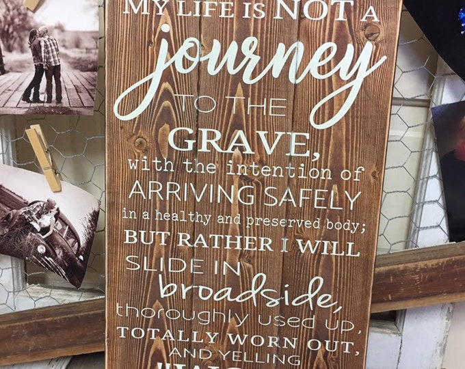 Journey Wood Sign What a Ride Custom Wooden Plaque Rustic Farmhouse ...