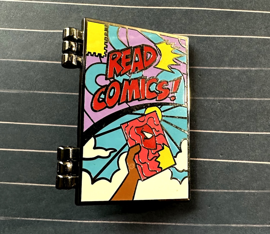 Read Comics! Latch Enamel Pin - Etsy