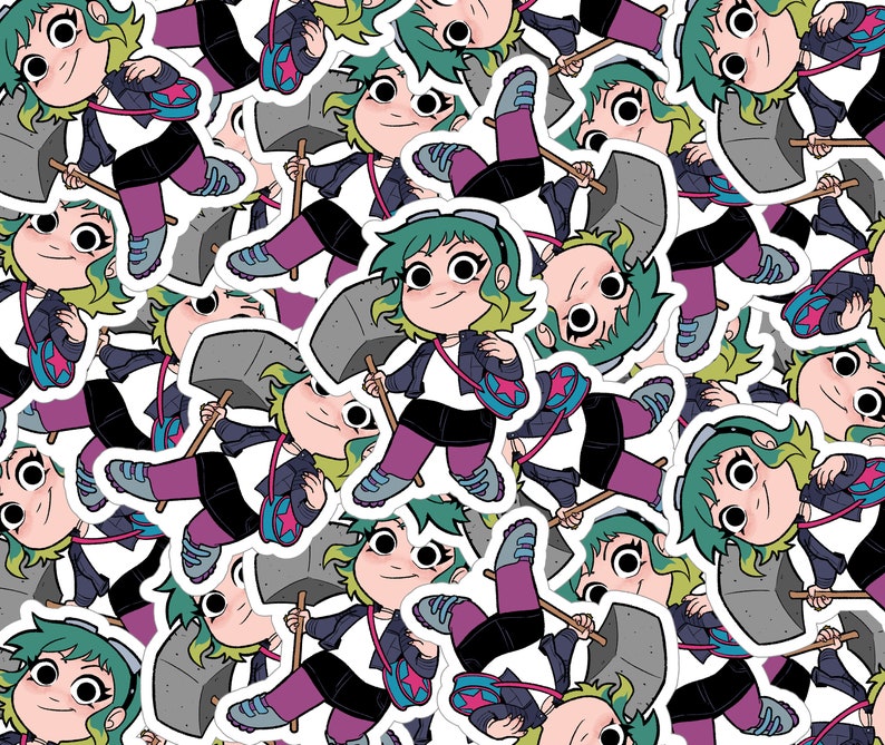 Scott Pilgrim Vinyl Sticker Set - Etsy