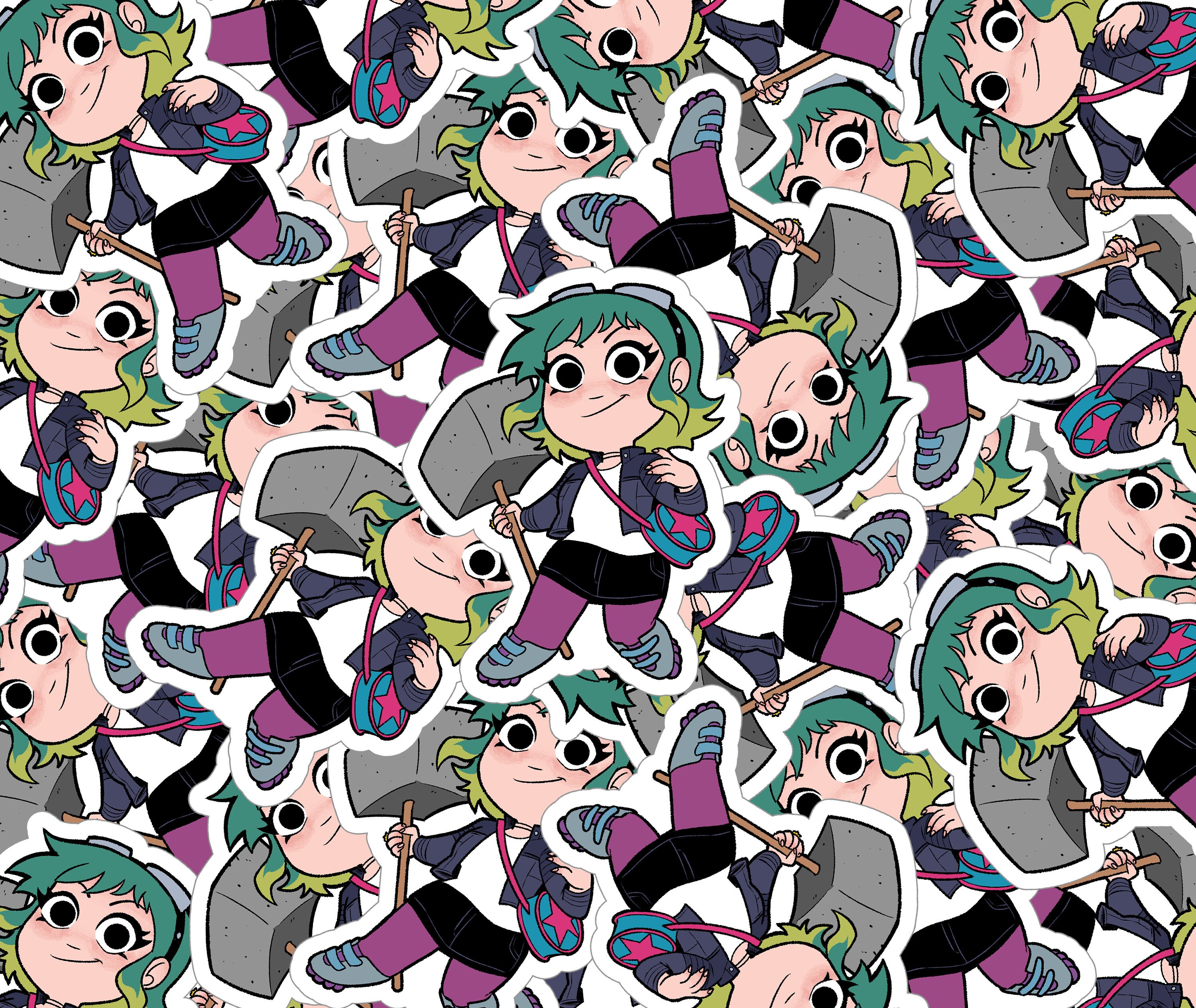 Scott Pilgrim Vinyl Sticker Set - Etsy