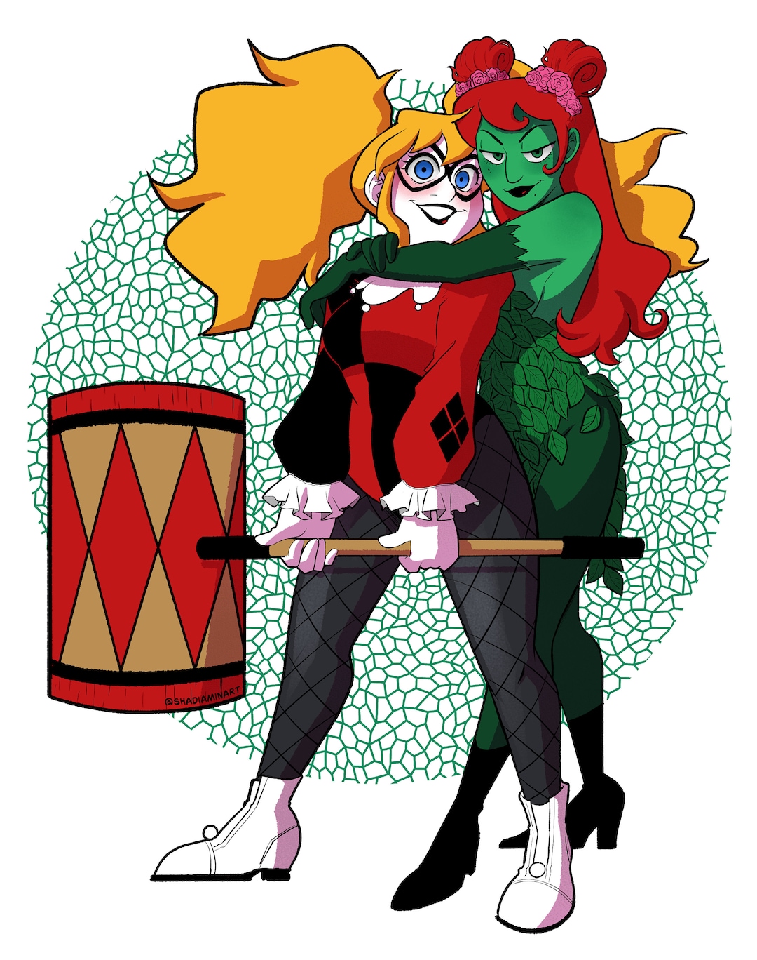 Harley Quin Poison Ivy Harlivy Print - Etsy Harley Quin Poison Ivy Harlivy Print - Etsy