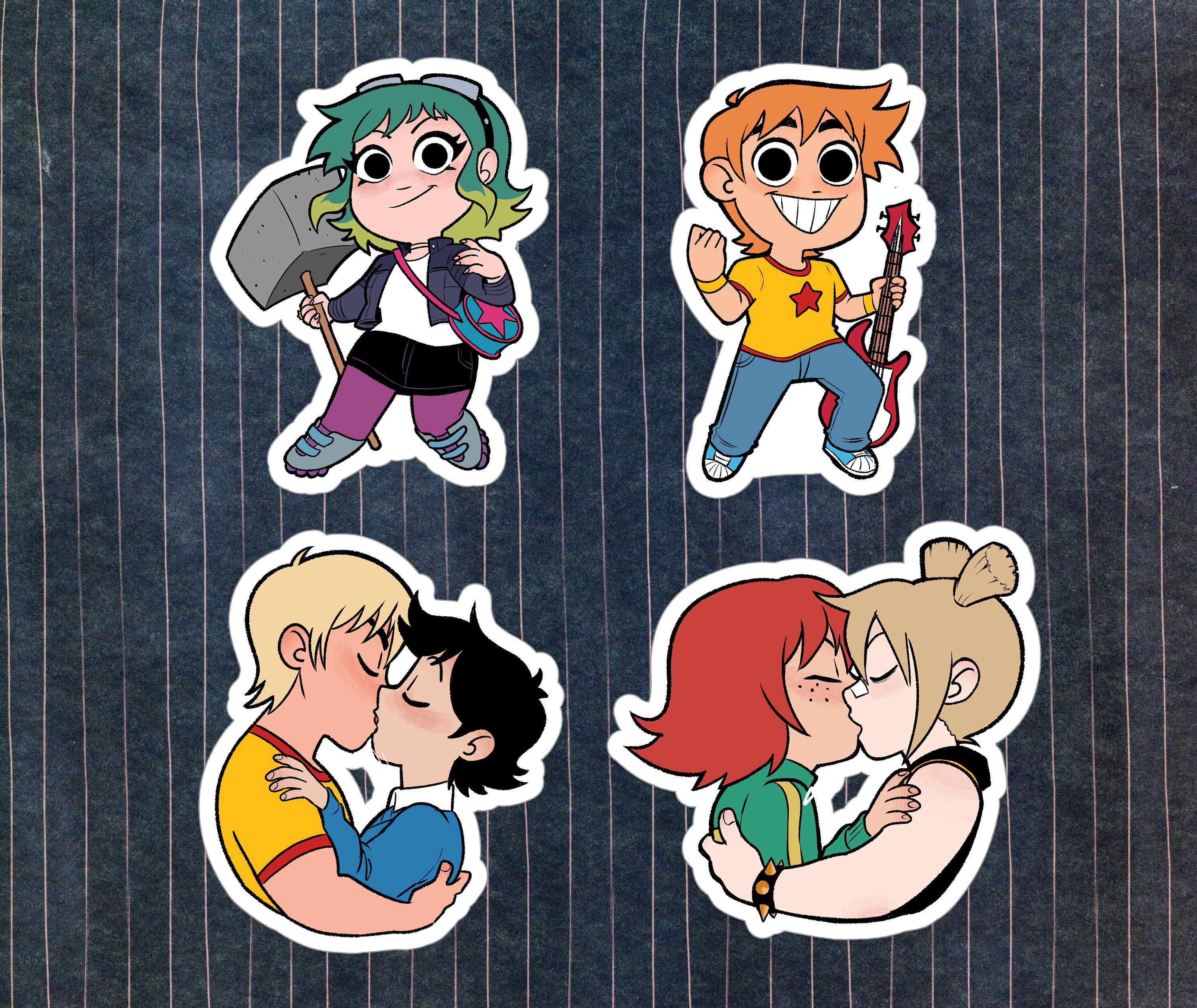 Scott Pilgrim Vinyl Sticker Set - Etsy