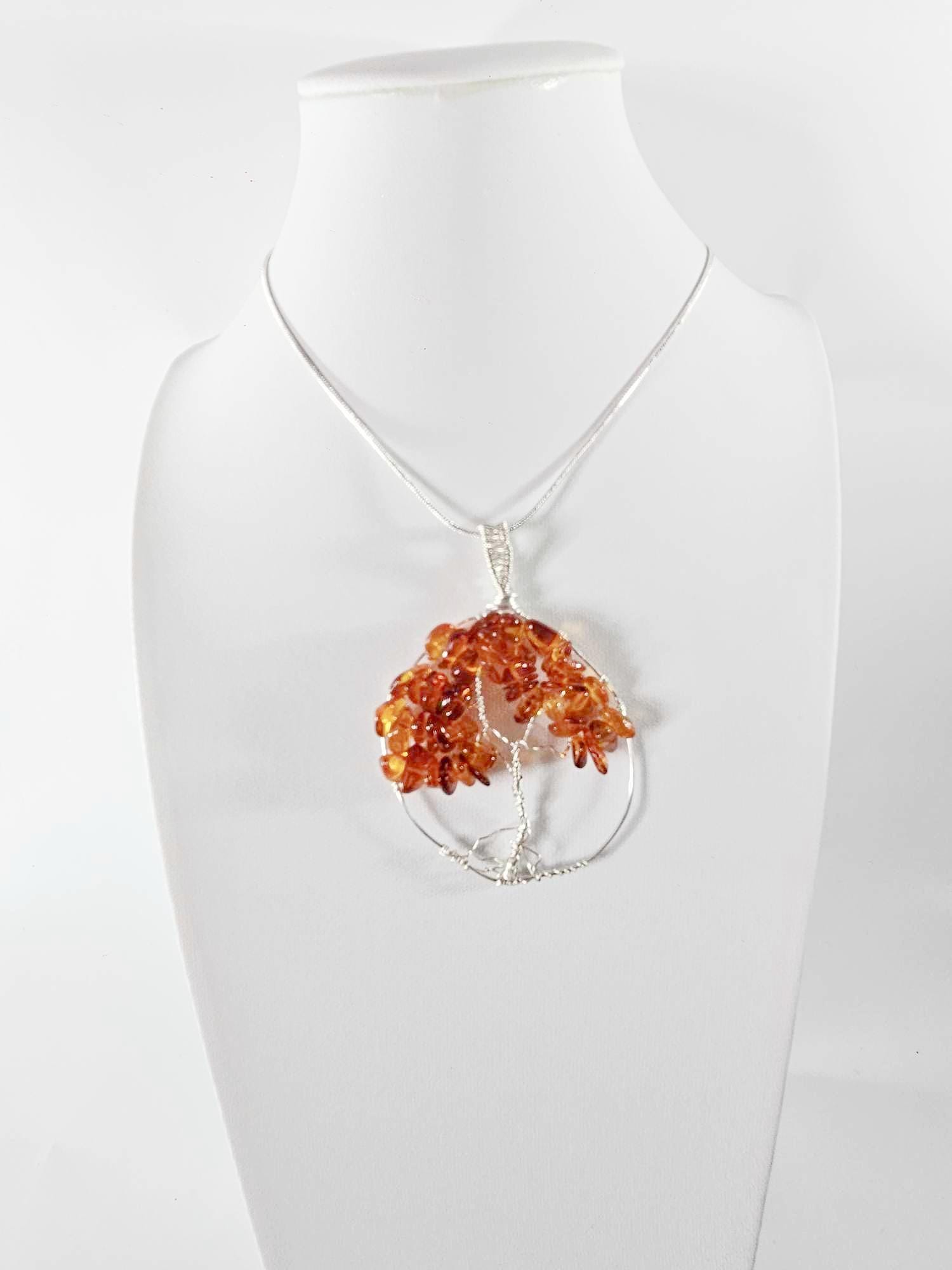 Amber tree of life necklace store