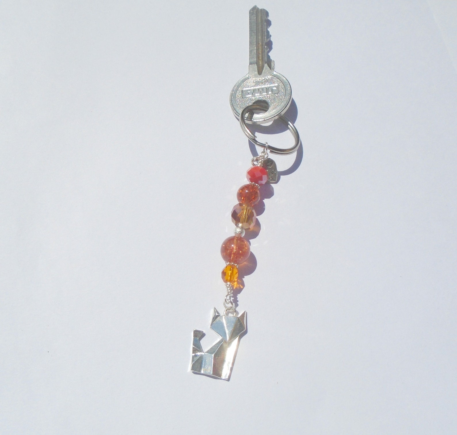 Fox Key Ring Charm Key Chain Beaded Keyring Fox Keychain - Etsy