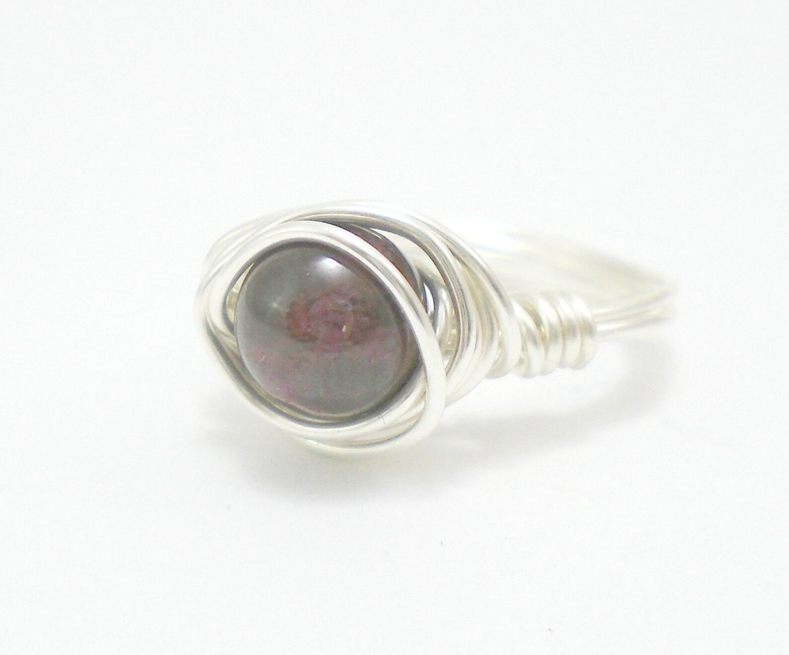 Garnet Wire Ring Garnet Ring Wire Wrapped Ring Garnet - Etsy