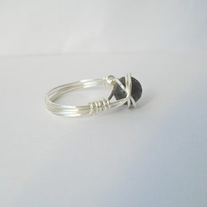 Lava Stone Ring, Volcanic Rock Ring, Diffuser Jewelry, Wire Wrap Ring ...