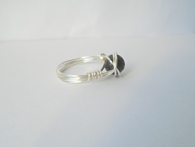 Lava Stone Ring Volcanic Rock Ring Diffuser Jewelry Wire - Etsy UK