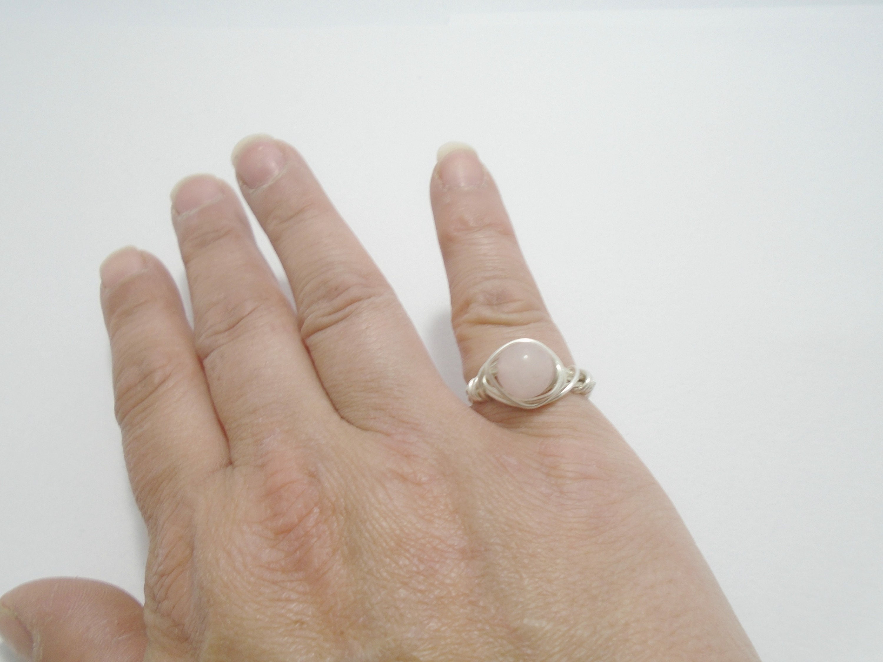 Rose Quartz Copper Ring Rose Quartz Ring Rose Quartz - Etsy UK