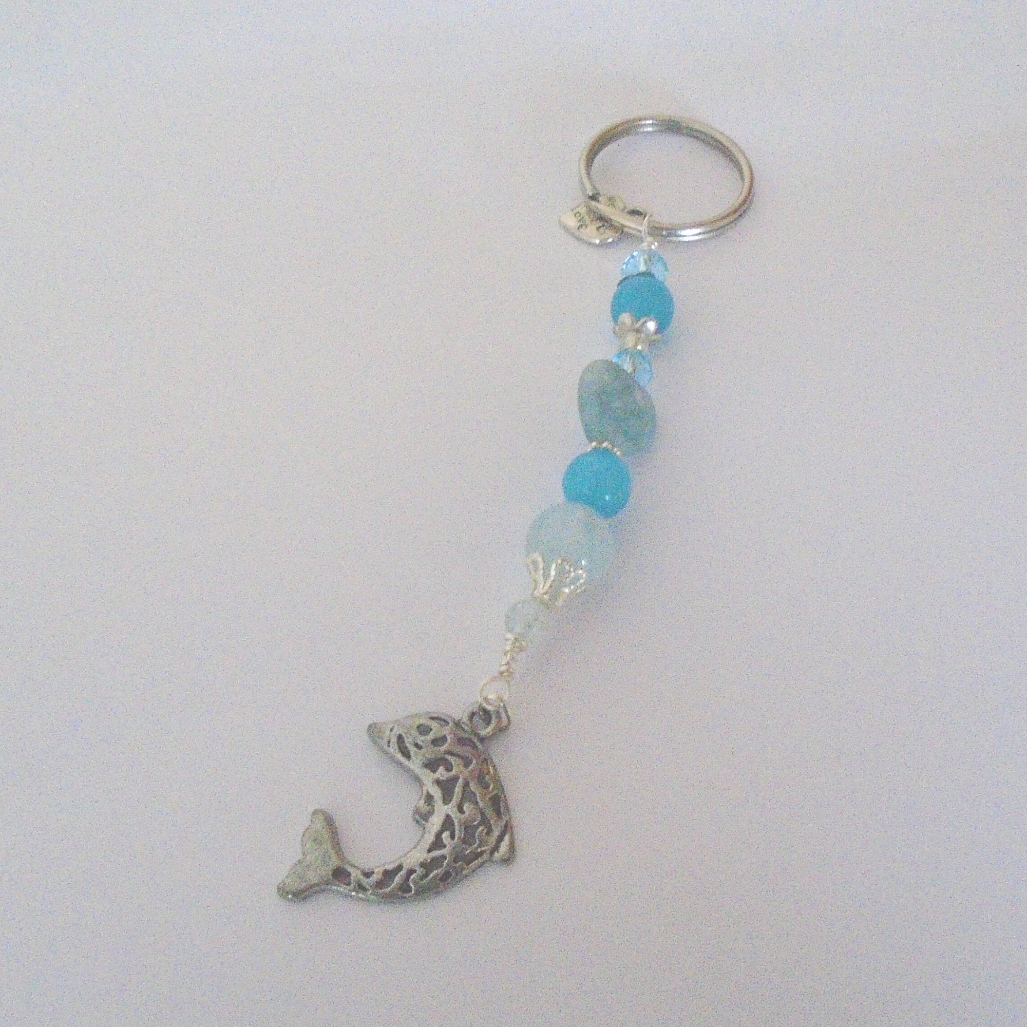 Dolphin Key Ring Charm Key Chain Beaded Keyring Blue - Etsy Australia