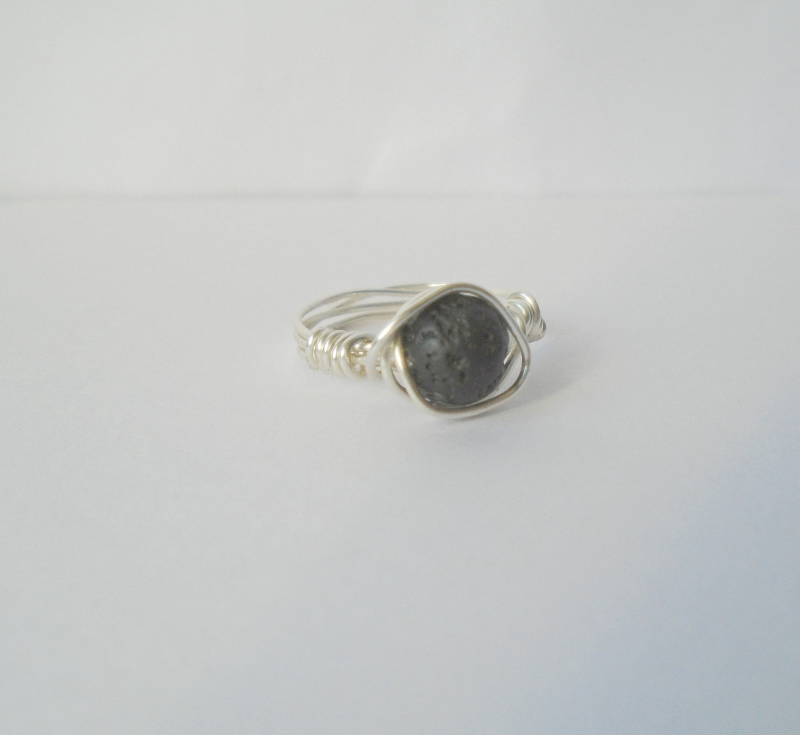 Lava Stone Ring Volcanic Rock Ring Diffuser Jewelry Wire - Etsy UK