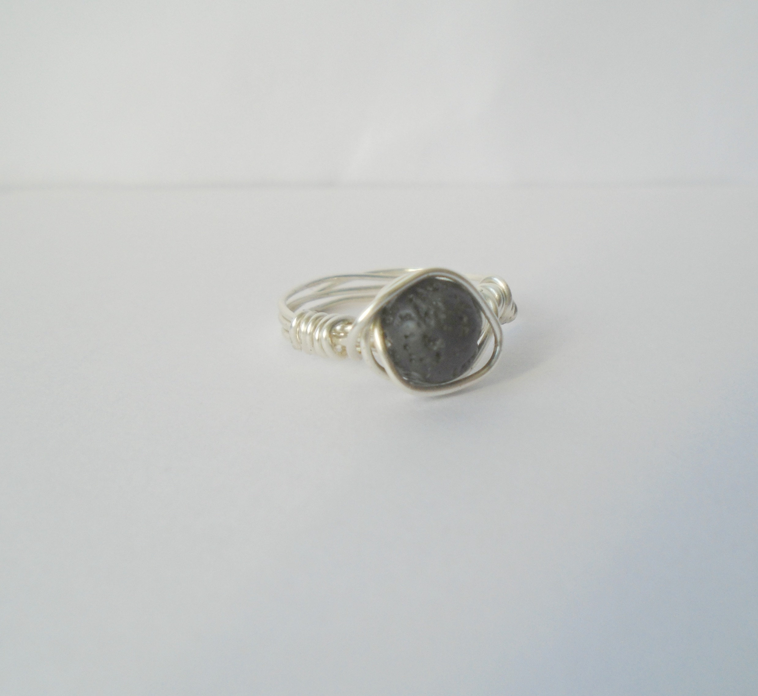 Lava Stone Ring Volcanic Rock Ring Diffuser Jewelry Wire - Etsy UK