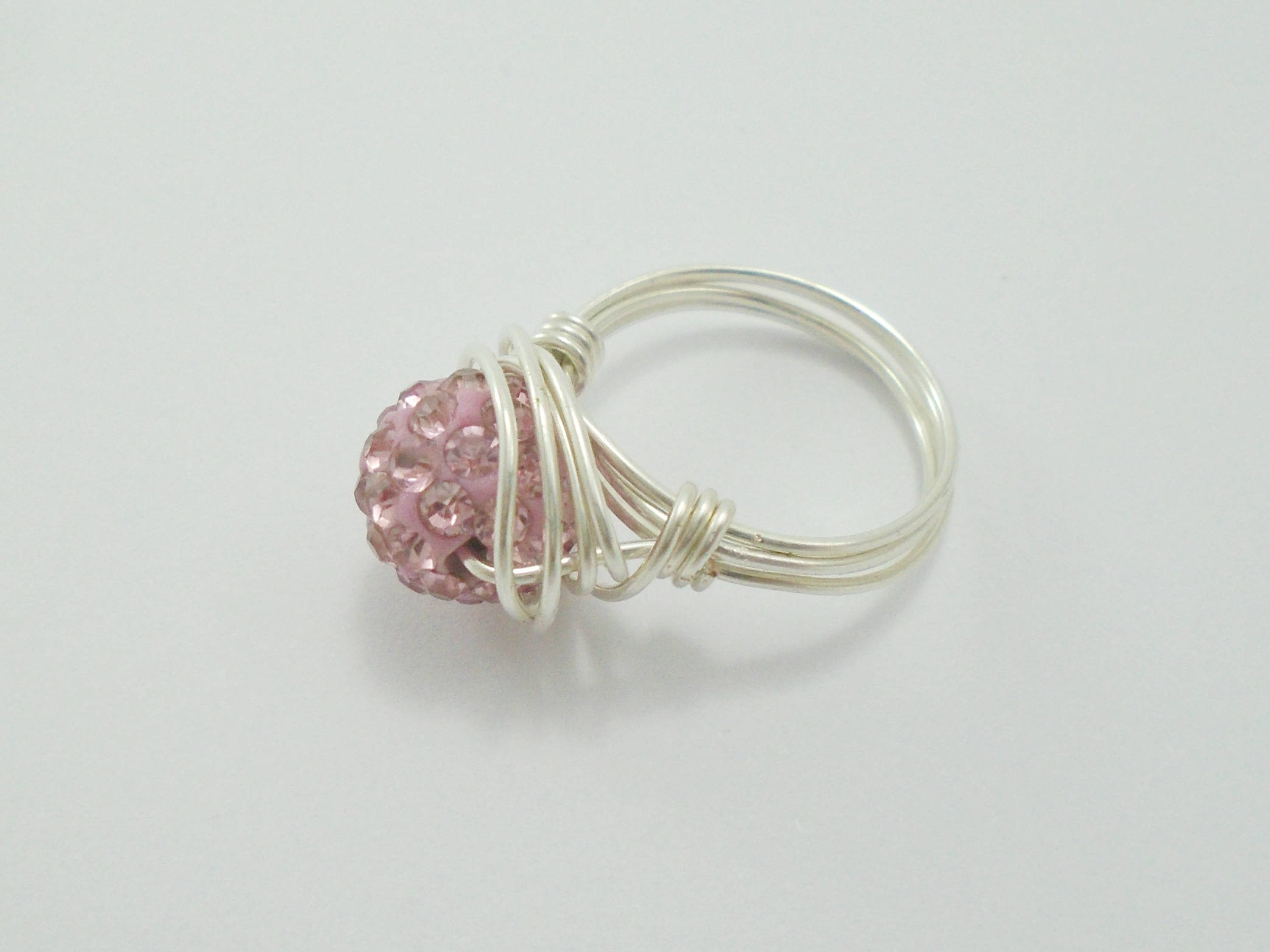 Anillo de cristal rosa joyas rosas anillo bling anillo de | Etsy