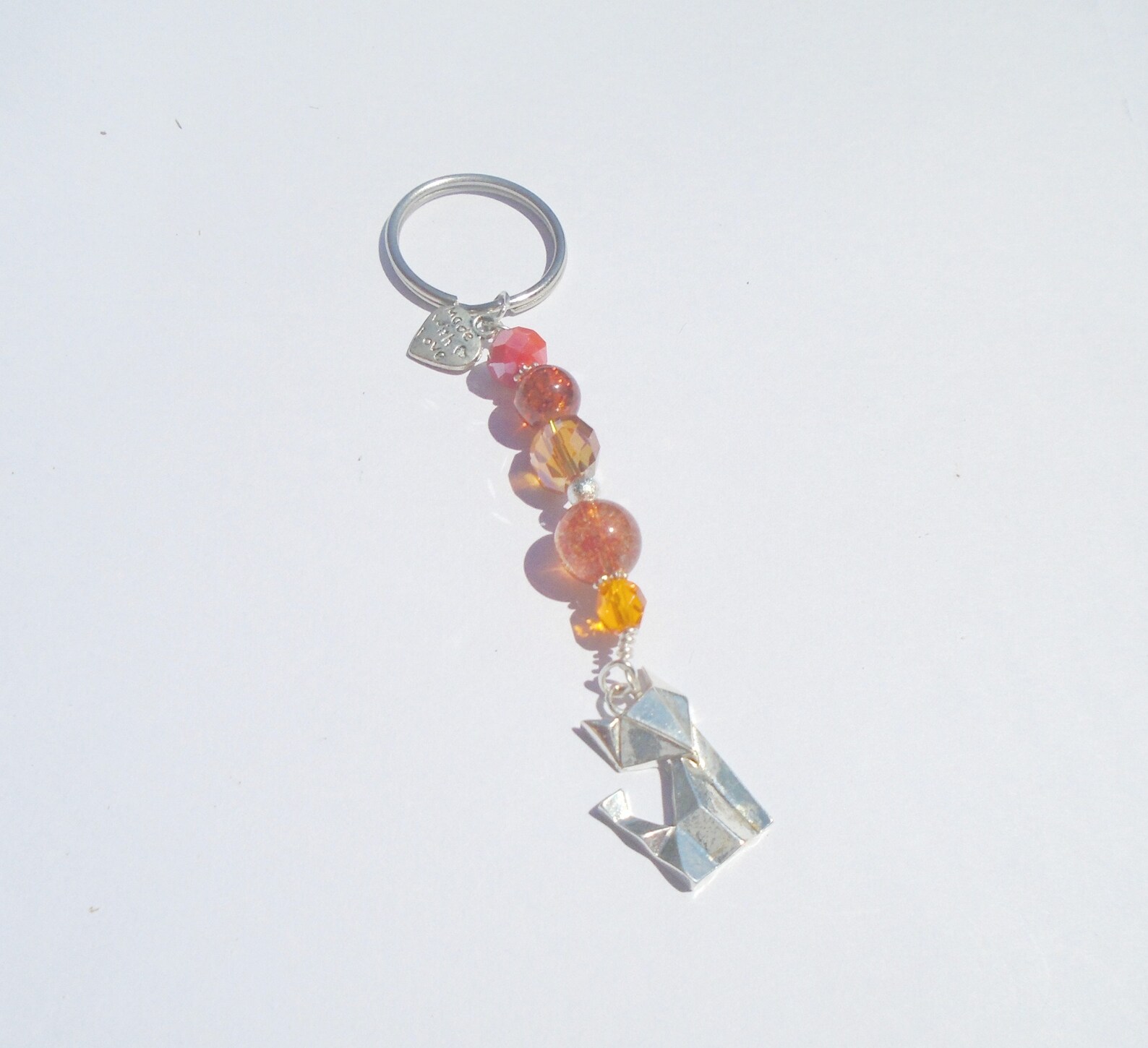 Fox Key Ring Charm Key Chain Beaded Keyring Fox Keychain - Etsy