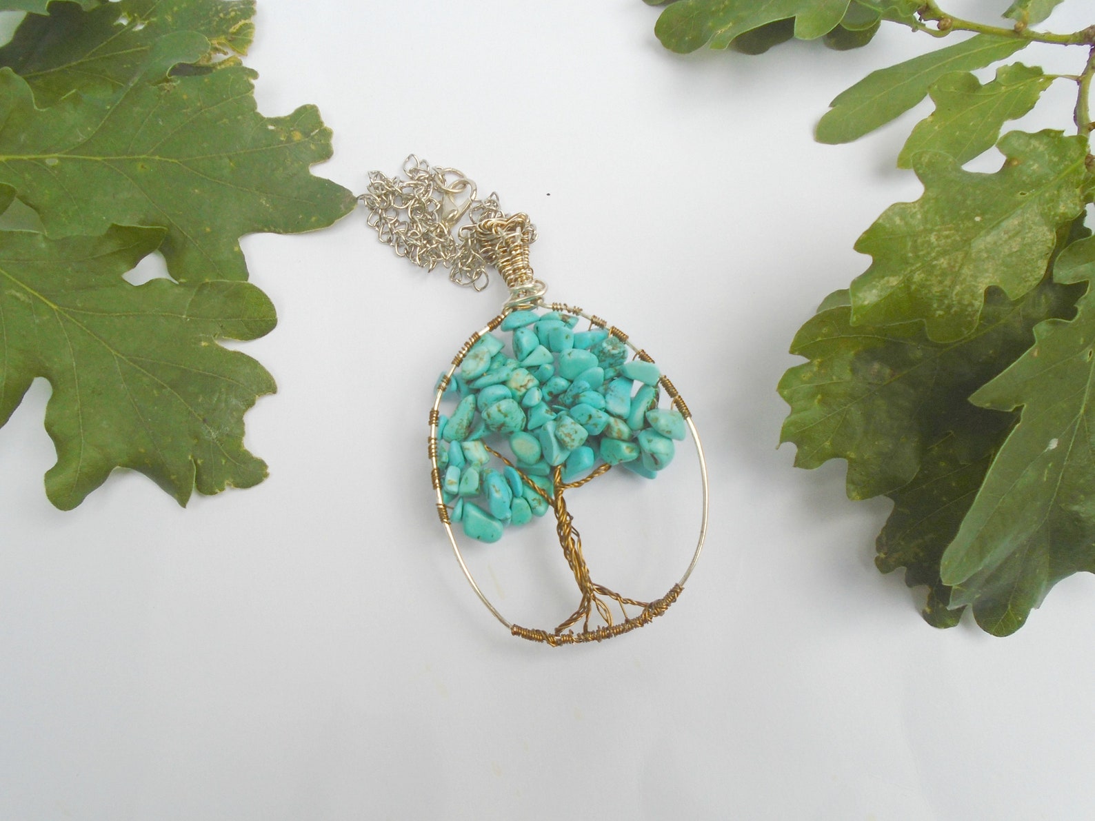 Turquoise Tree of Life Pendant Turquoise Pendant Gemstone - Etsy