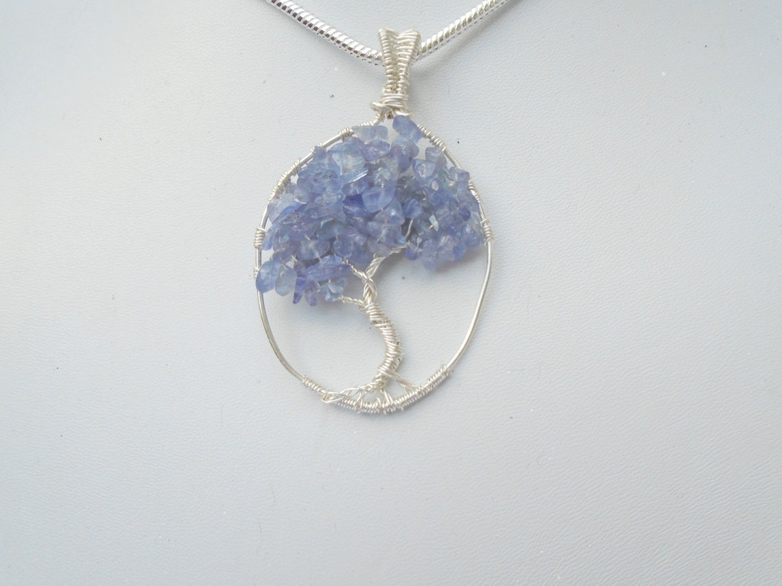 Tanzanite Necklace Tanzanite Pendant Tanzanite Tree of Life - Etsy UK
