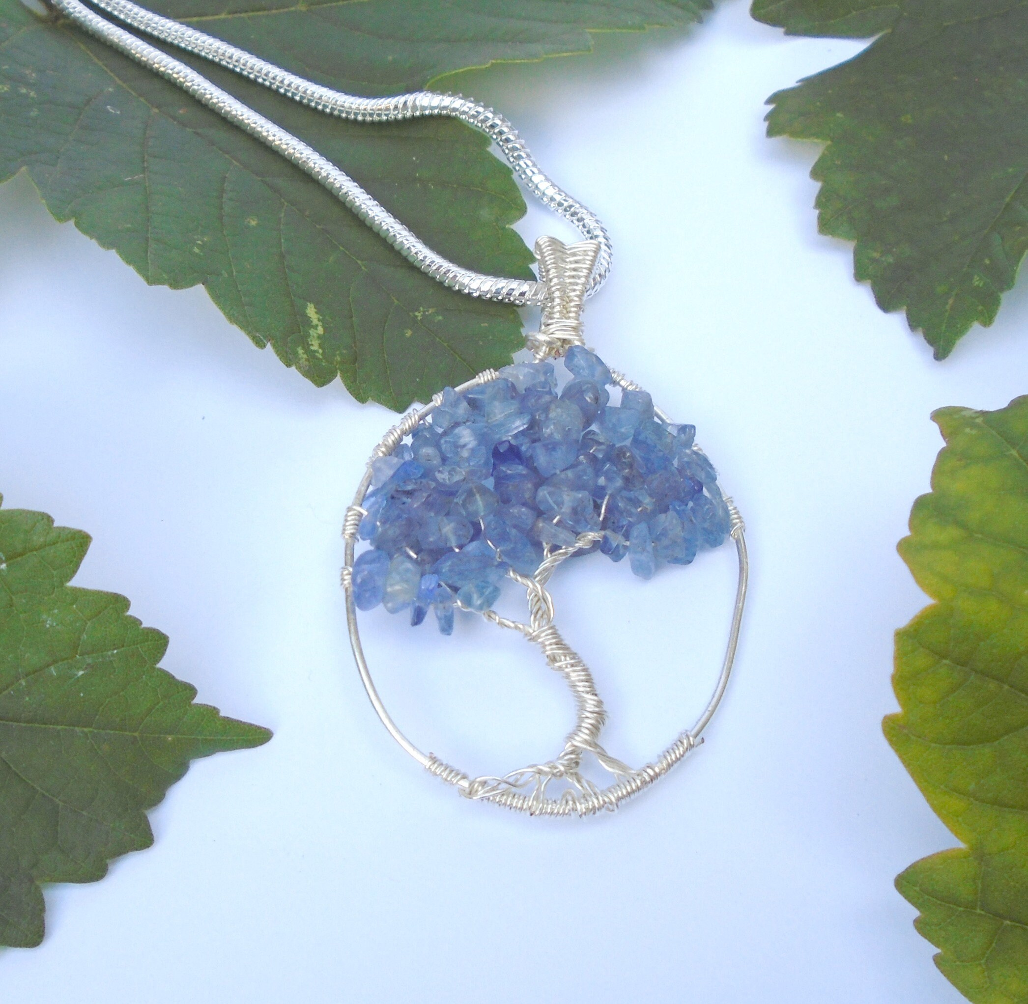 Tanzanite Necklace Tanzanite Pendant Tanzanite Tree of Life - Etsy UK