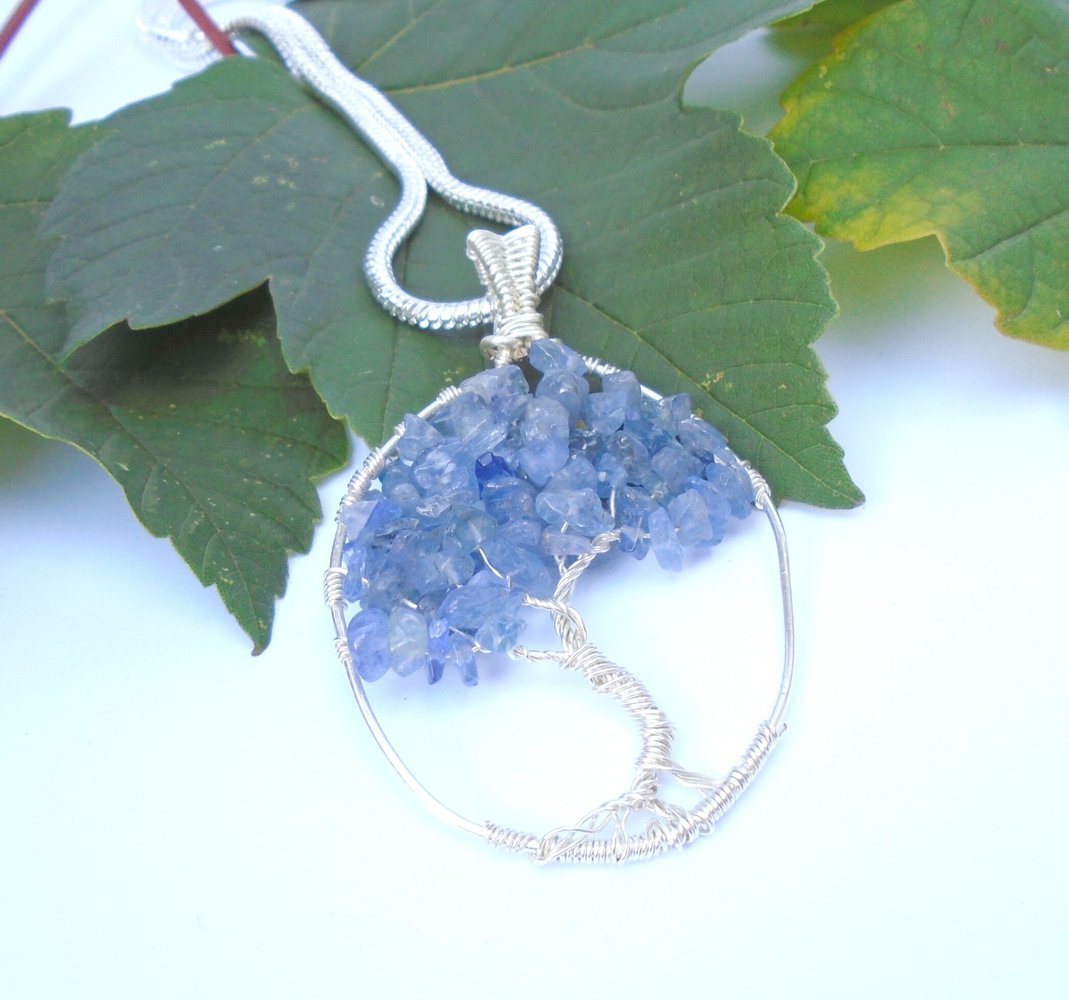 Tanzanite Necklace Tanzanite Pendant Tanzanite Tree of Life - Etsy UK