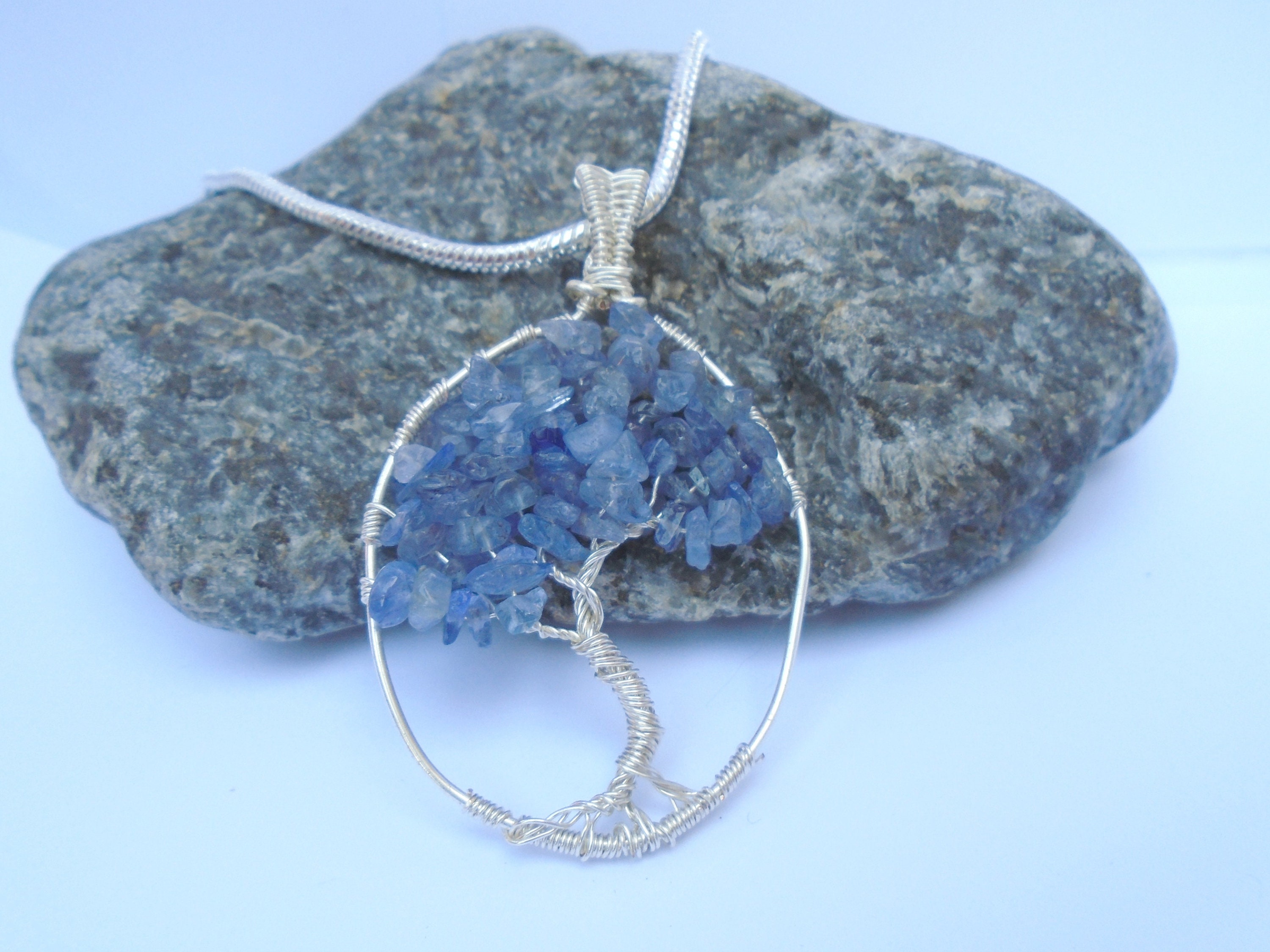 Tanzanite Necklace Tanzanite Pendant Tanzanite Tree of Life - Etsy UK
