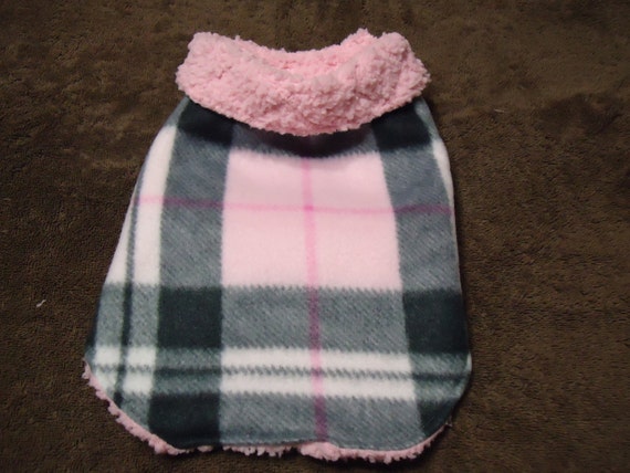Dog Fleece Coat Plaid Girl Dog Coat Girl Dog Jacket Warm Girl - Etsy