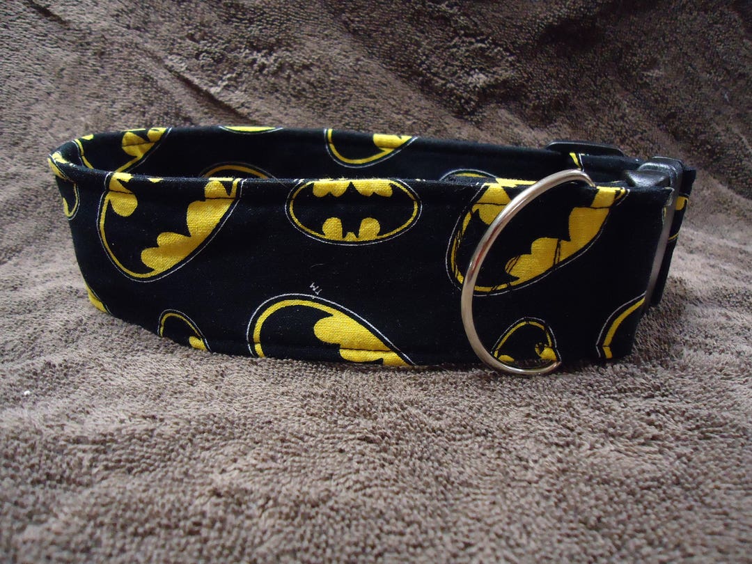 Dog Fabric Collar Batman Inspired Fabric Dog Buckle Collar Fabric Dog ...