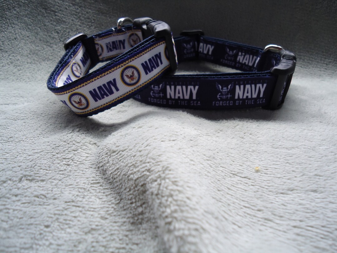 US Navy Dog Collar: Adjustable Buckle or Martingale Collar - Etsy