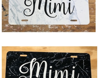 Mimi(grandmother Name) License Plate-teal Blue Leopard Print and Cream ...