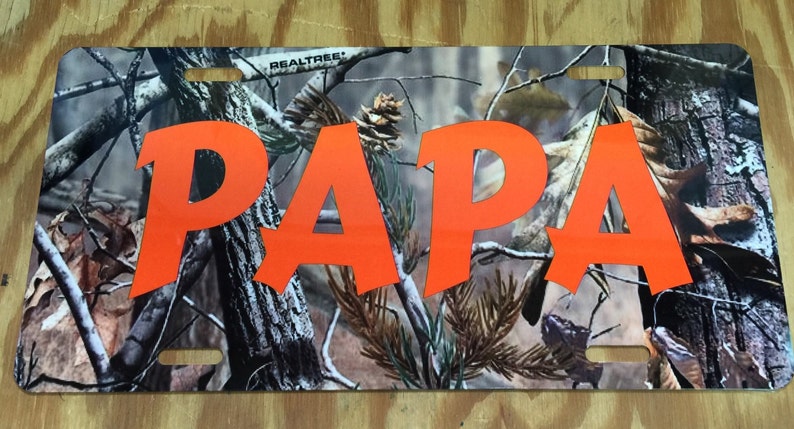 Papa License Plate Personalized Camouflage License Plate | Etsy