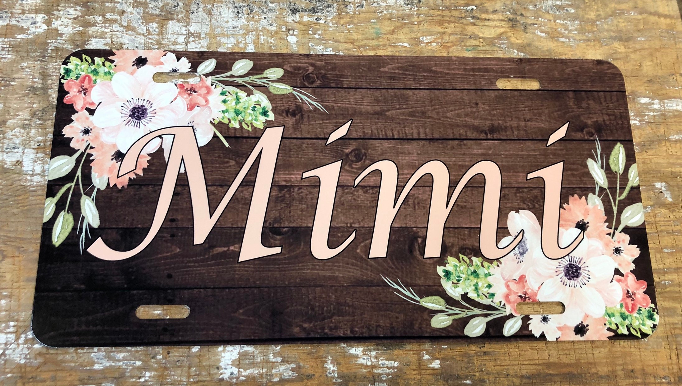 Nana License Plate Any Name on Car Tag Nana Car Tag Mimi - Etsy