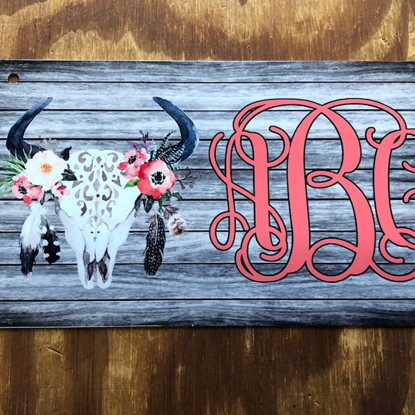 Skull Personalized License Plate - Etsy